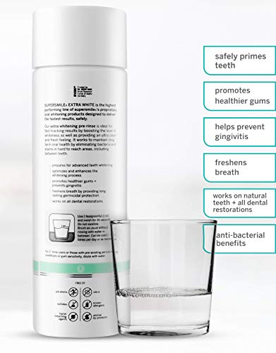 Supersmile Extra Whitening Pre-Rinse - Clinically Formulated Pre-Brush Dental Mouthwash, 16 Fl. Oz (1-Bottle)