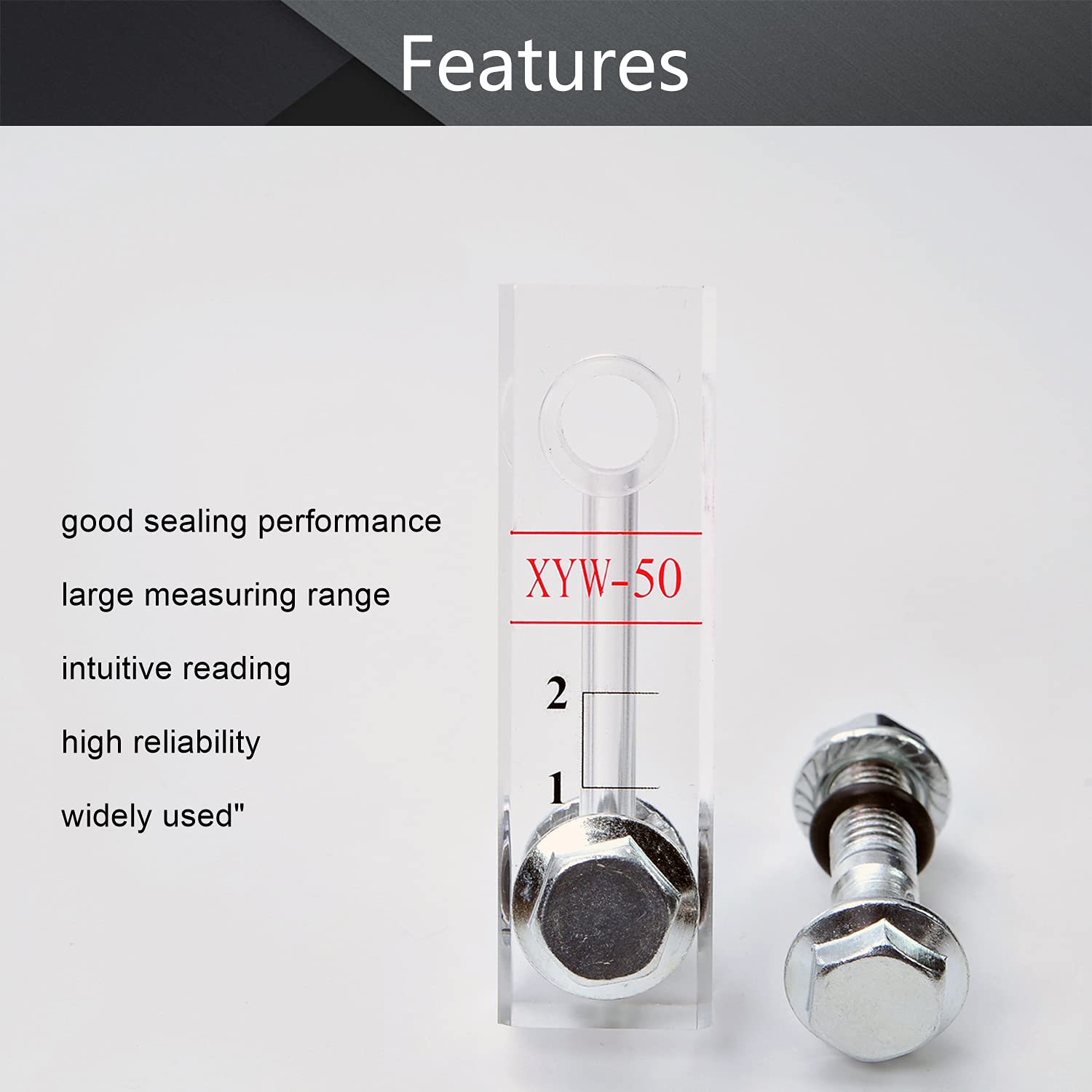 Othmro XYW-50 Flowmeter Acrylic plexiglass Level Gauge Oil Level Gauge Water Level Gauge 1pcs