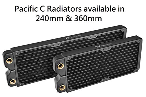 Thermaltake Pacific DIY Liquid Cooling System C360 27mm Thick High-Density Fins Single-Row Copper Tubes Copper Radiator CL-W228-CU00BL-A