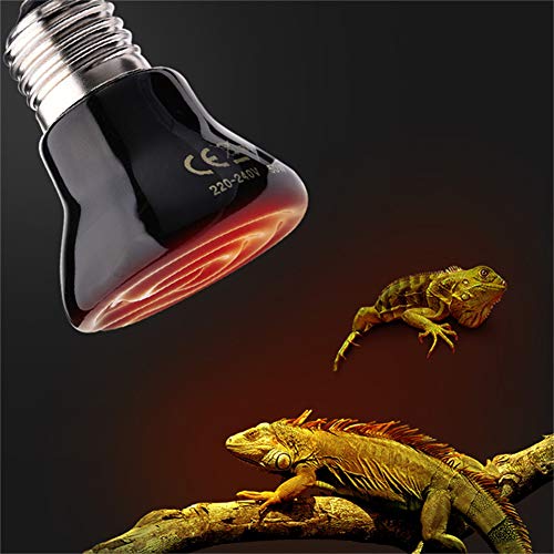 Forfuture-go 250W Reptile Heat Lamp Pet Infrared Ceramic Heater Emitter Appliances Lamp