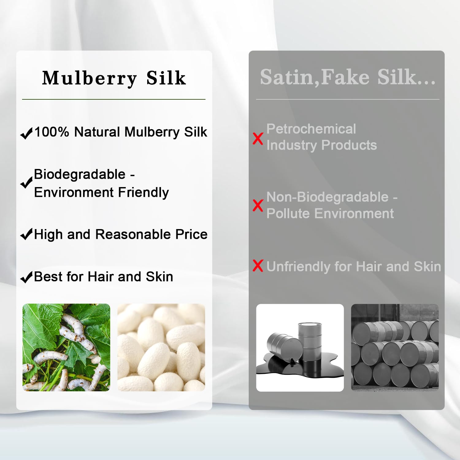 ZIMASILK 100% Pure Mulberry Silk Pillowcase for Hair and Skin Health,Soft and Smooth,Both Sides Premium Grade 6A Silk,600 Thread Count,with Hidden Zipper,1pc(Toddler 13''x18'',Ivory)