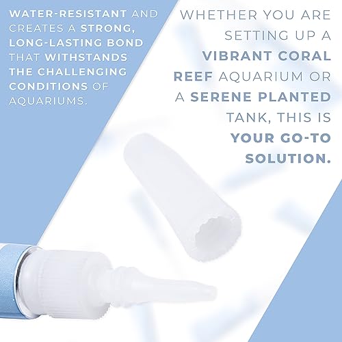 Aqua Worx Omni Aquarium Glue for Aquatic Plants,Coral, Rocks - Safe for Aquariums, Reef Tanks, Non-Toxic Quick Dry (3 Pack)