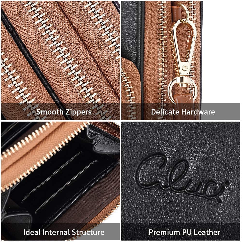CLUCI Backpack Purse for Women Bundles with Small Crossbody Bag Leather Cellphone Shoulder