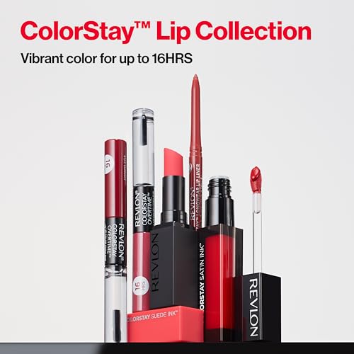 Revlon ColorStay Satin Ink Liquid Lipstick, Longwear Rich Lip Colors, Formulated with Black Currant Seed Oil, 022 Black Cherry, 0.17 fl oz