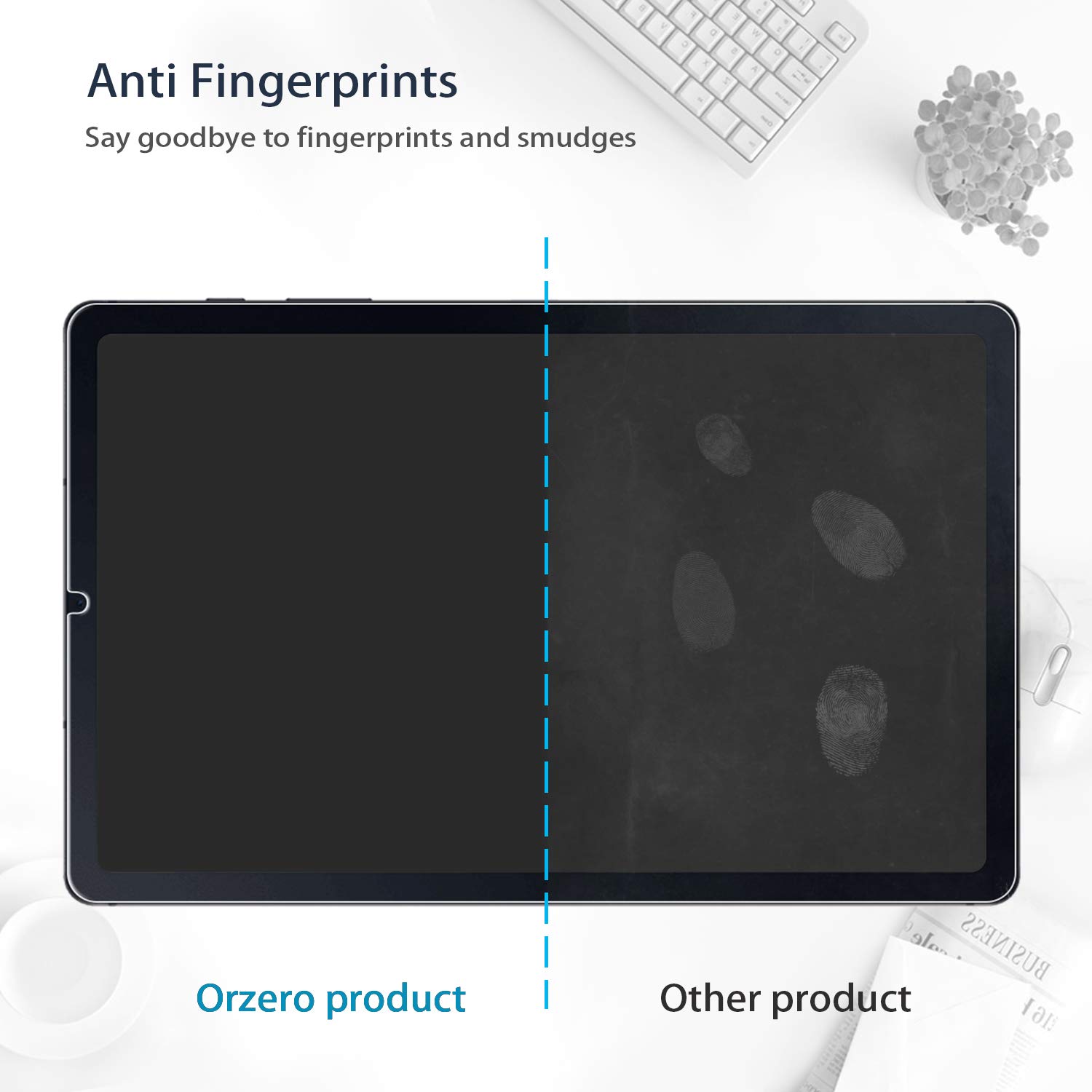 Orzero (2 Pack) Compatible for Samsung Galaxy Tab S6 Lite 10.4 inch (2024/2022/2020) Tempered Glass Screen Protector, 2.5D Arc Edges 9 Hardness HD Anti-Scratch Full-Coverage