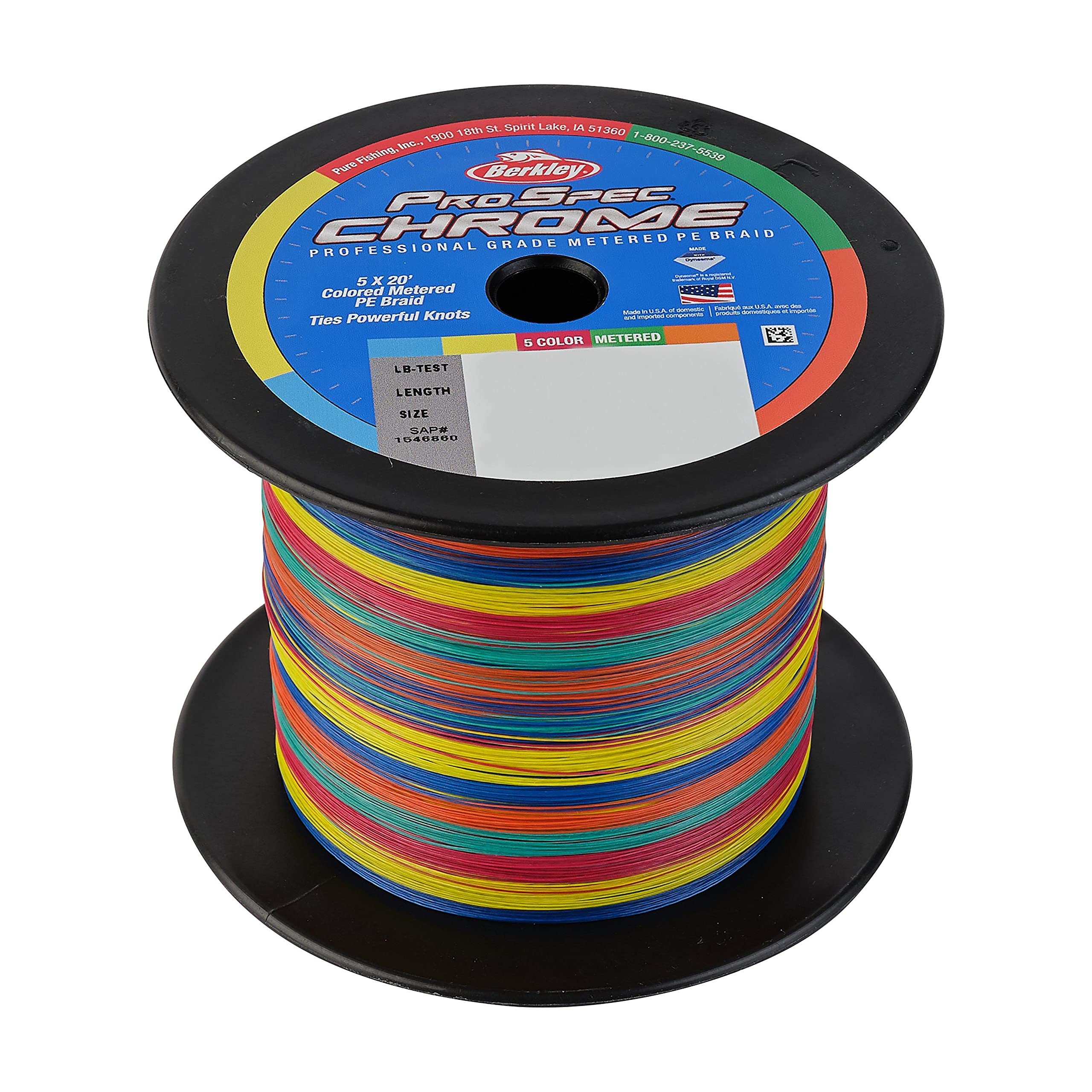 Berkley ProSpec Chrome 5x20' Metered Braid Fishing Line, 1500yd | 1372m