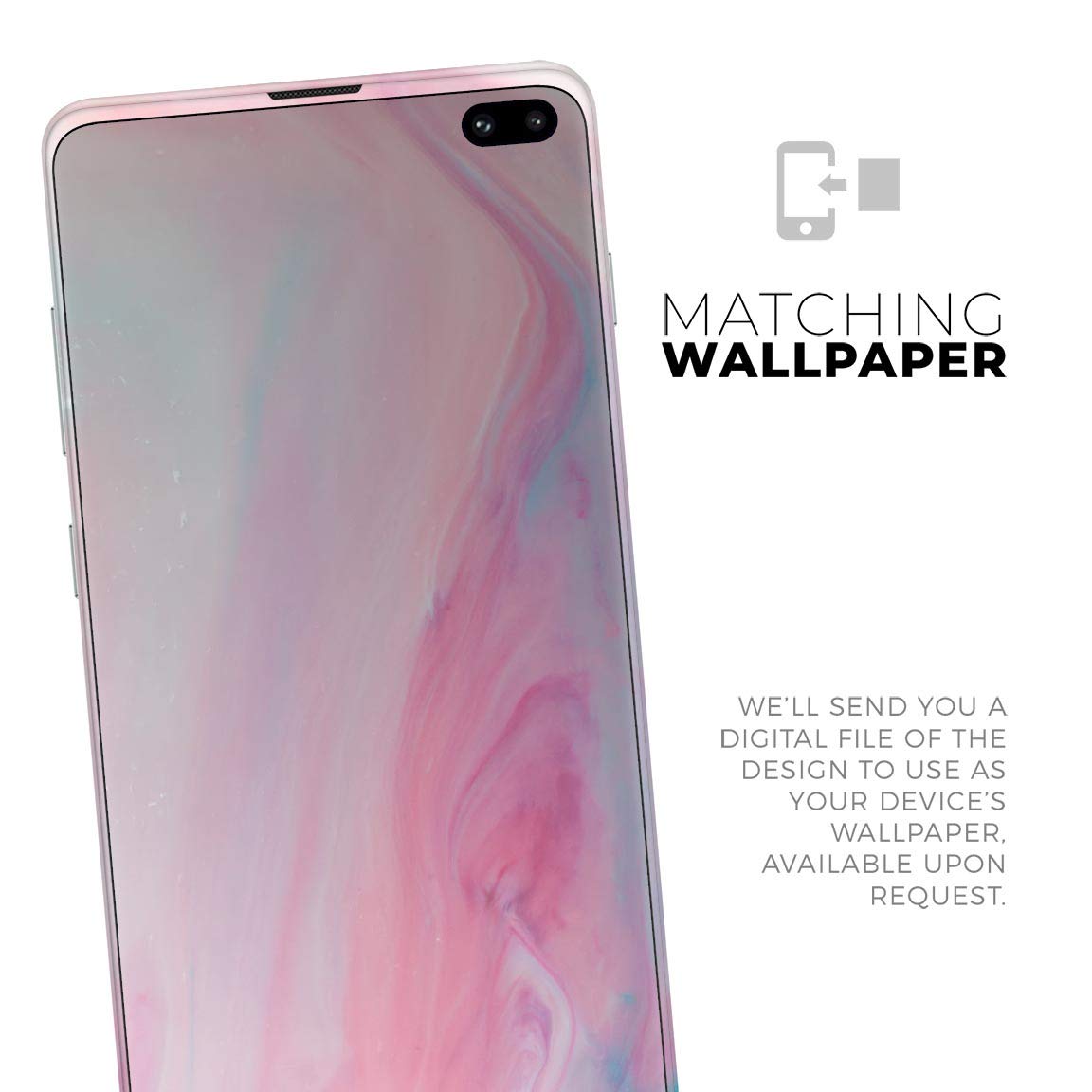 DesignSkinz Marbleized Colored Paradise V3 Protective Vinyl Decal Wrap Skin Cover Compatible with The Samsung Galaxy S20 (Screen Trim & Back Glass Skin)