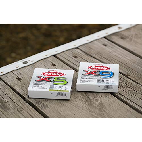 Berkley x9 Braid Superline, Crystal, 15lb test | 31 lbC | 14.2kg, 328yd | 300m Fishing Line, Suitable for Freshwater and Saltwater Environments