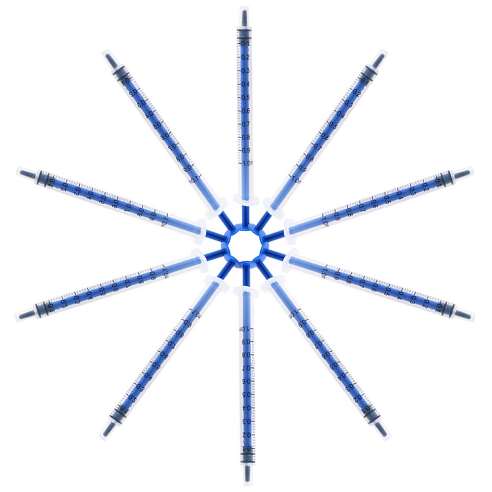 WHYHKJ 10PCS 1ml Plastic Syringe with Measurement No Needle For Refilling Measuring Nutrient For Cat Feeding Accessories