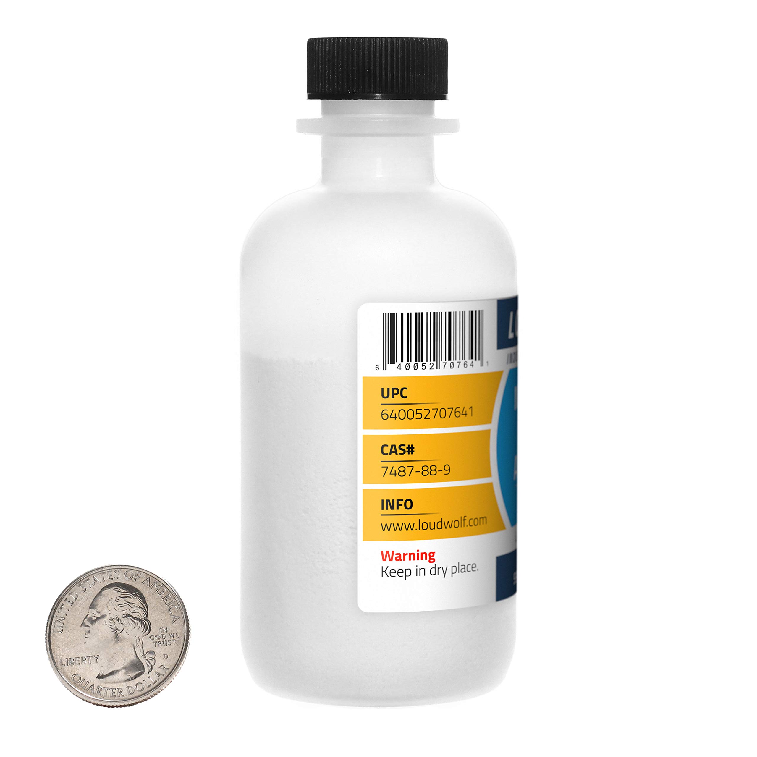 Magnesium Sulfate Anhydrous / 1 Pound / 4 Bottles / 99% Pure USP Food Grade/Fine Powder