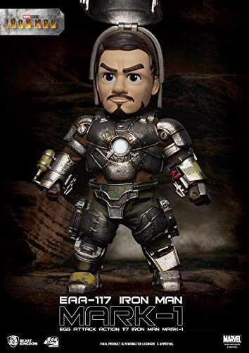 Beast Kingdom Iron Man Mark 1 EAA-117 Egg Attack Action Figure, Multicolor