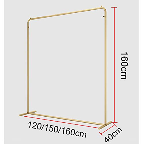 Iron Continental Clothes Rail,Fashion Elegant Garment Rail,Durable/Golden / 150cm