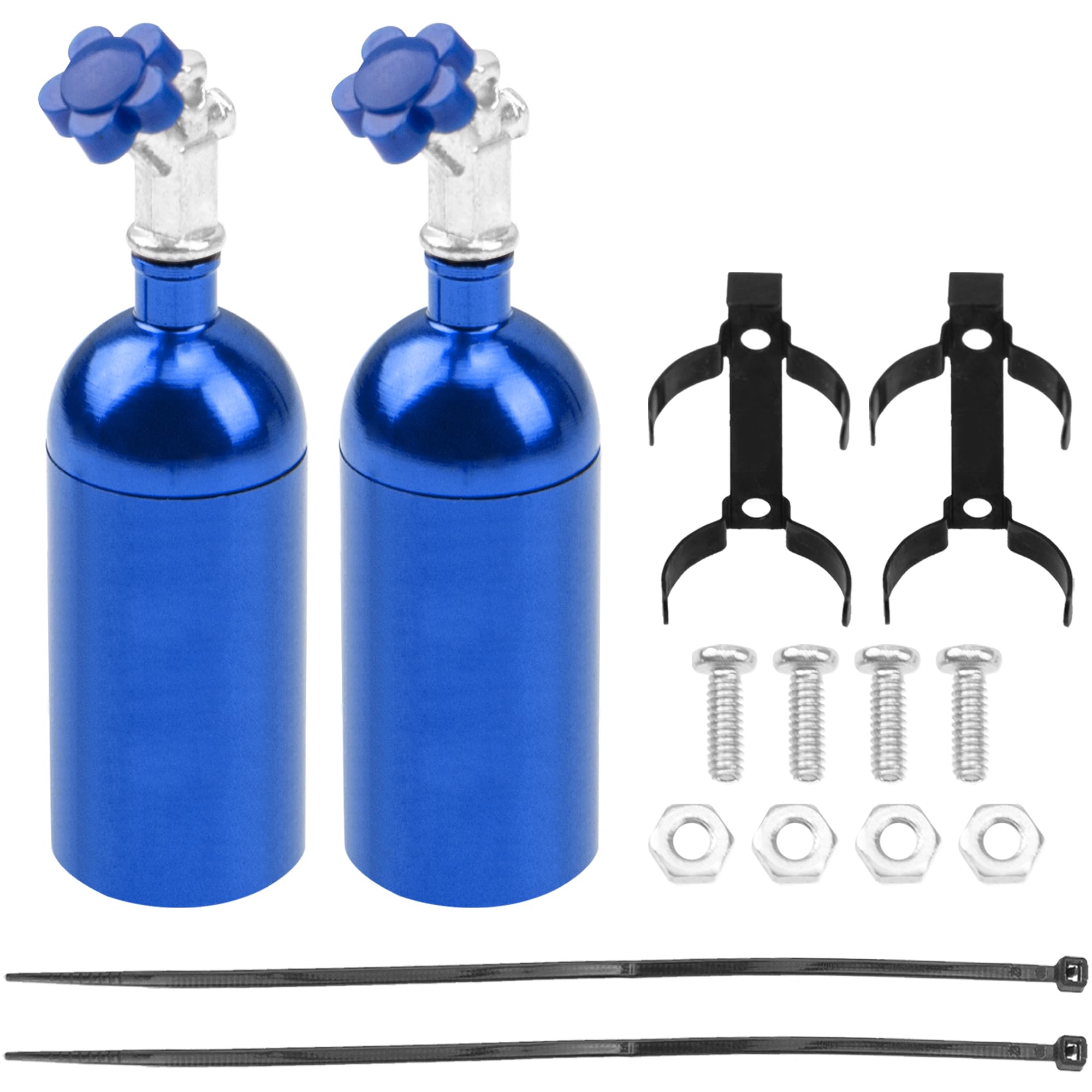 2Pack Vgoohobby Simulation Nitrogen Bottle Decoration Part Accessory Compatible with Traxxas TRX4 Axial SCX10 RC4WD Tamiya CC01 D90 90046 1/10 RC Crawler (Bue)