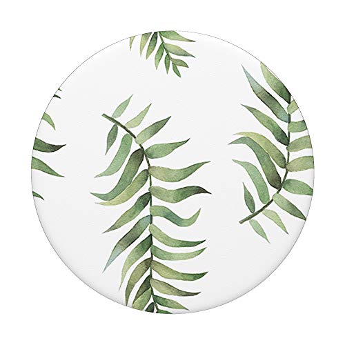 Green Watercolor Leaves Pop Socket PopSockets PopGrip: Swappable Grip for Phones & Tablets