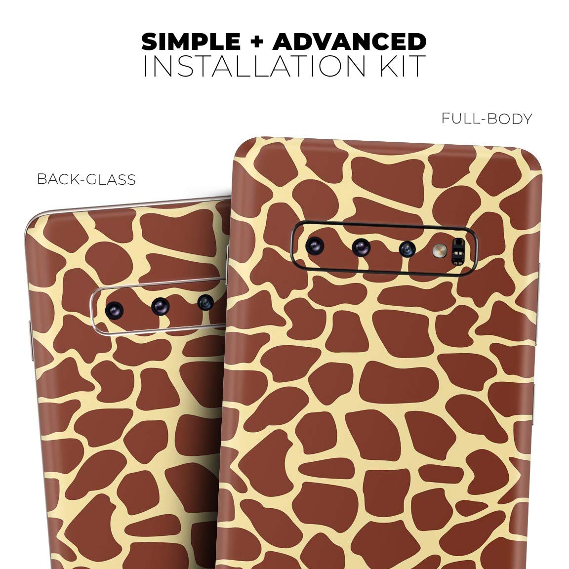 DesignSkinz Simple Vector Giraffe Print Protective Vinyl Decal Wrap Skin Cover Compatible with The Samsung Galaxy S20 (Screen Trim & Back Glass Skin)