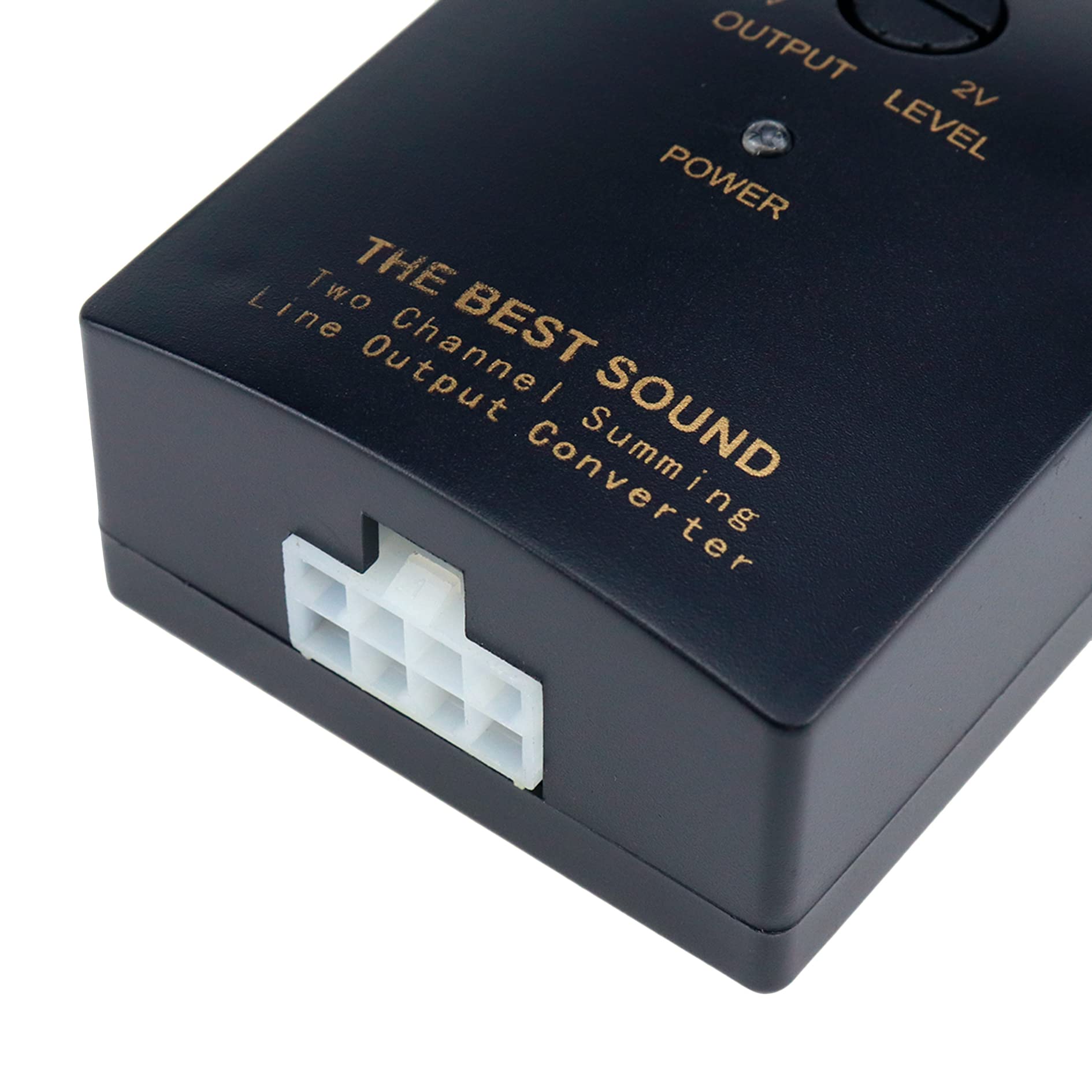 S SYDIEN 1Pc Black High to Low 2-Channel Line Output Converter RCA Car Line Converter Output Adapter