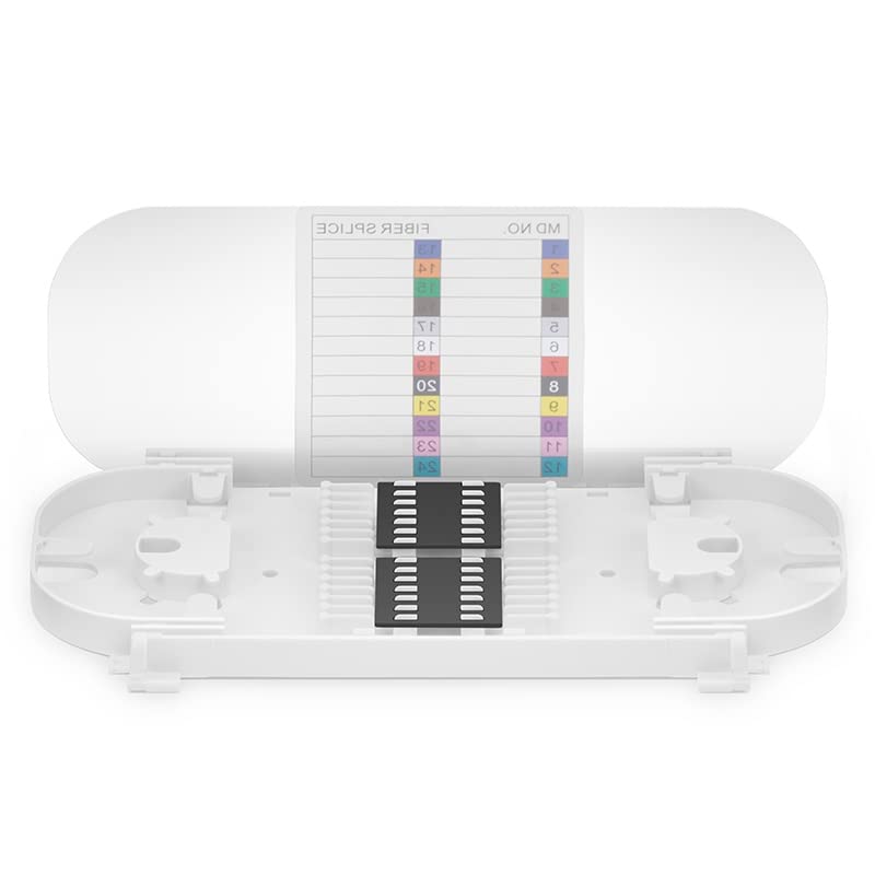 5er Link Technology 12 Strand Fiber Optic Fusion Splice Tray for Fiber Optic Cable Splices | for Fiber Optic Enclosure |