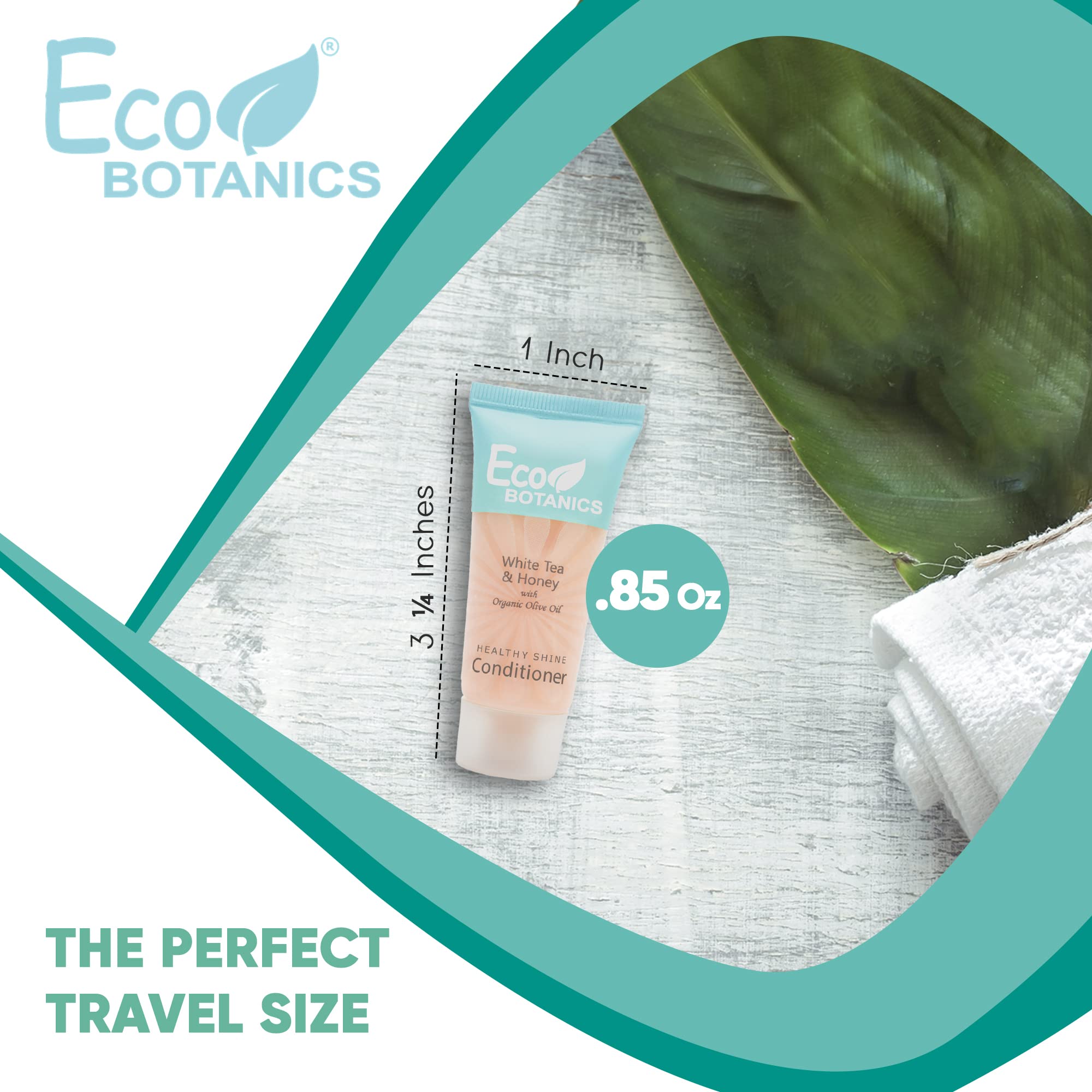 Eco Botanics Travel-Size Hotel Conditioner, 0.85 oz. (Case of 100)