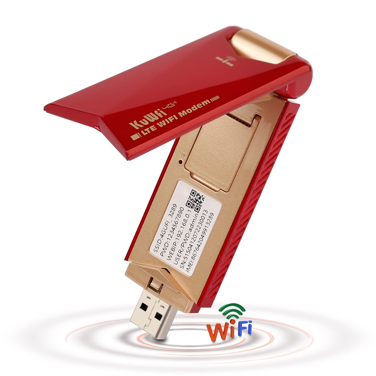 4G LTE USB Modem Dongle Router with WiFi Hotspot, 4G Modem Wireless WiFi Hotspot Router with SIM Card Slot Unlocked Portable for AT&T/T-Mobile in USA/CA/MX