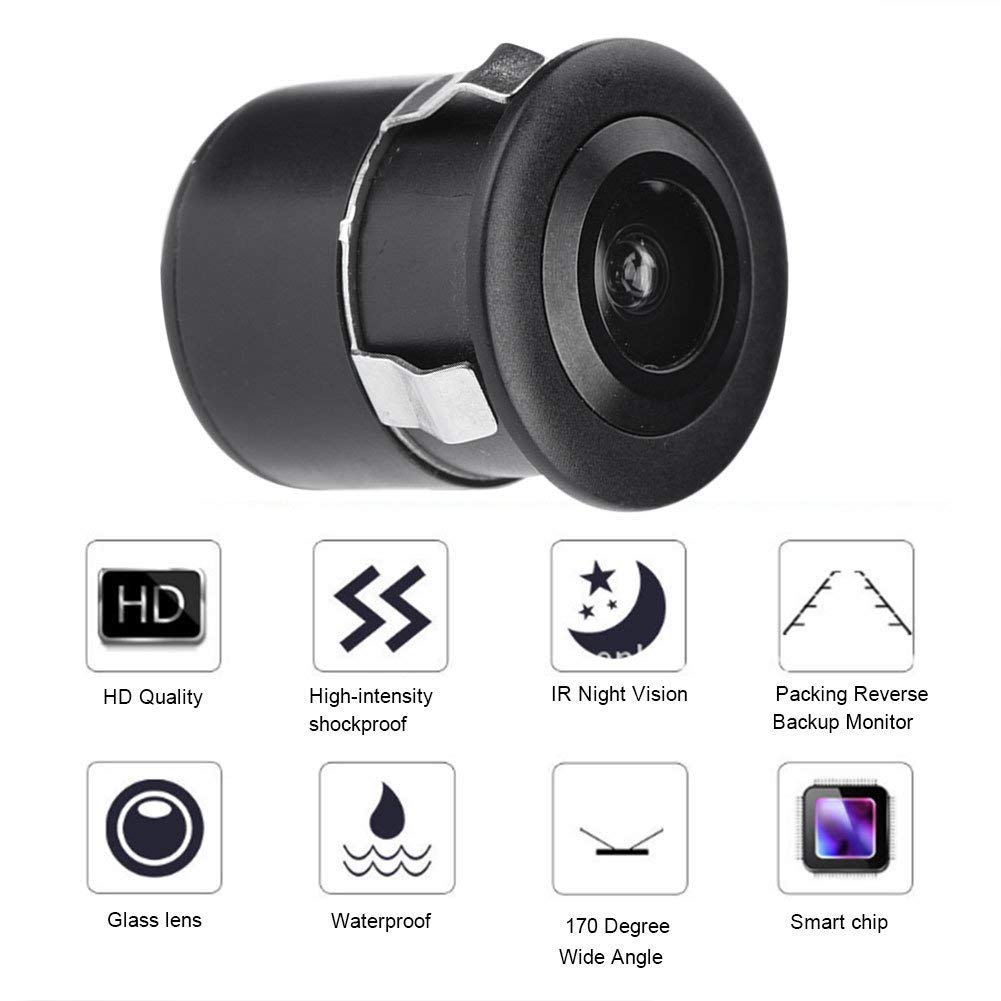 Mini Camera, 170° Wide Angle Wired CCTV CCD Mini Security Camera Hd IR Camera IP66 100W Night Vision Hidden Surveillance Camera for Car Monitor,Home,Warehouse NTSC