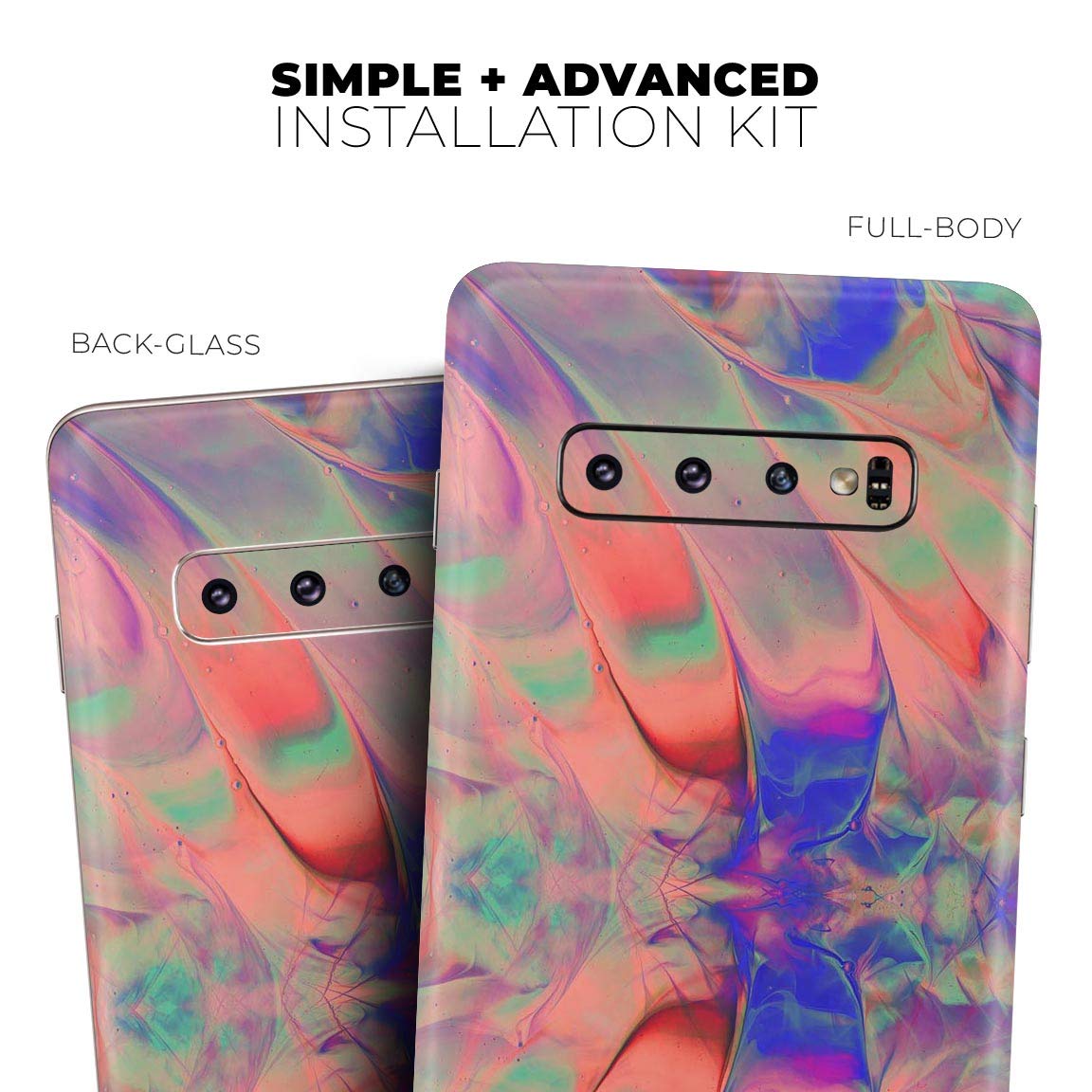 DesignSkinz Liquid Abstract Paint Remix V64 Protective Vinyl Decal Wrap Skin Cover Compatible with The Samsung Galaxy S20 (Screen Trim & Back Glass Skin)
