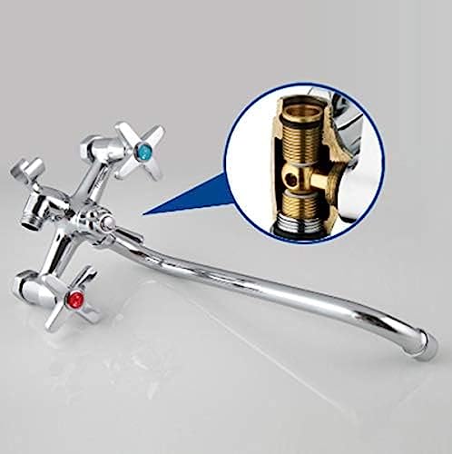 Kitchen Taps Classic Shower Bath Faucet Long Nose Bathtub Mixer Hot And Cold Water Dual Handle Dual Control