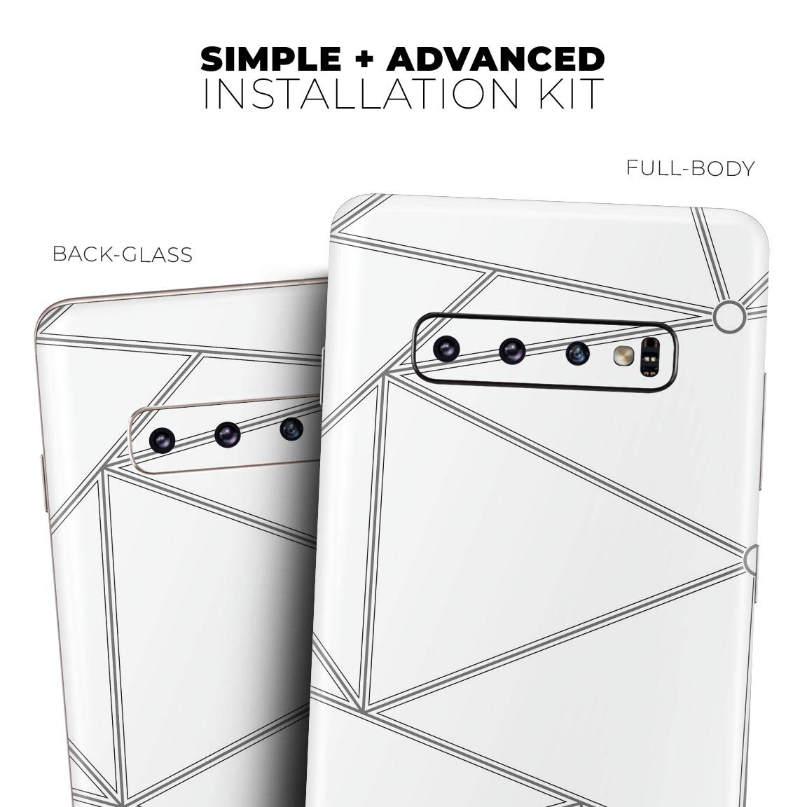 DesignSkinz Simple Connect Protective Vinyl Decal Wrap Skin Cover Compatible with The Samsung Galaxy S20 (Screen Trim & Back Glass Skin)