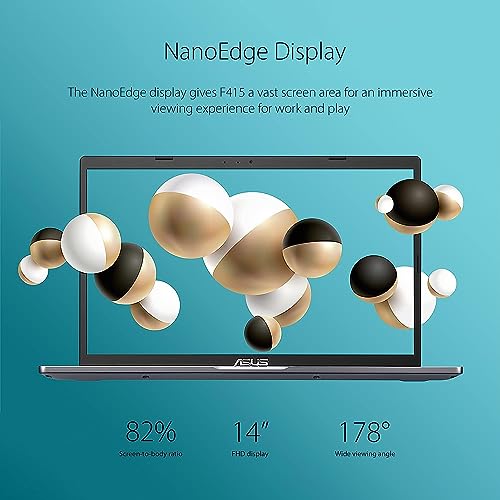 ASUS 14" VivoBook Laptop with Fingerprint Reader & Backlit Keyboard, FHD Display, Intel Core i3-1115G4, 8GB RAM, 256GB SSD, Webcam, HDMI, USB-C, Wi-Fi 5, Windows 11 Home, Grey