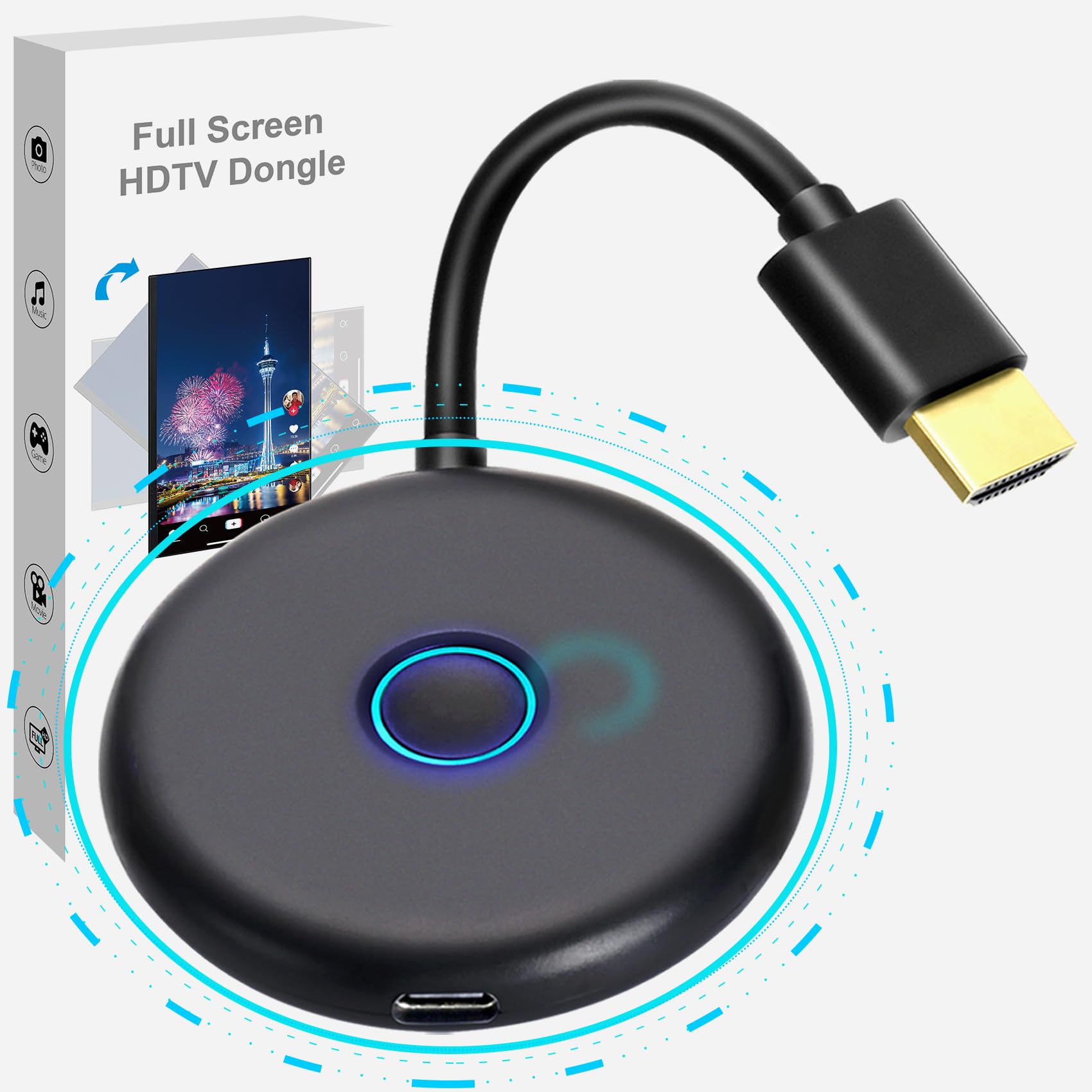 4K dual WiFi 5G external antenna microsoft wireless display adapter,Music, Photos,Audio from Mobile Phone to TV/Laptop/PC,Compatible Miracast,Mobile screen,screen mirroringn,wireless display Receiver