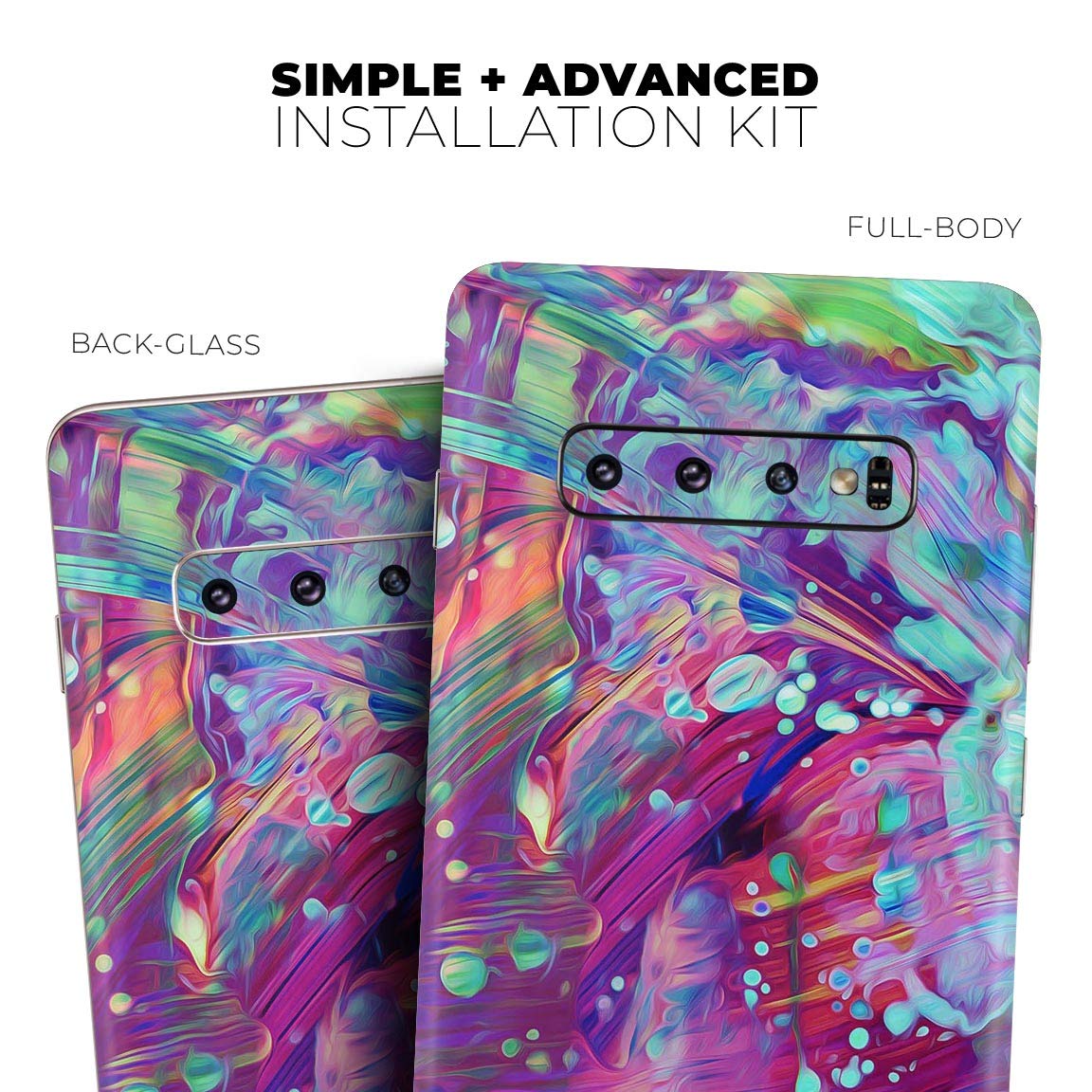 DesignSkinz Liquid Abstract Paint Remix V41 Protective Vinyl Decal Wrap Skin Cover Compatible with The Samsung Galaxy S20 (Screen Trim & Back Glass Skin)