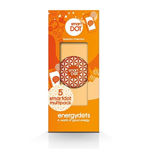 Energydots smartDOT | EMF Support for Electro-Stress from Wireless Devices β Cell Phones, Laptops, Wi-fi Routers | Orange, 5 Pack