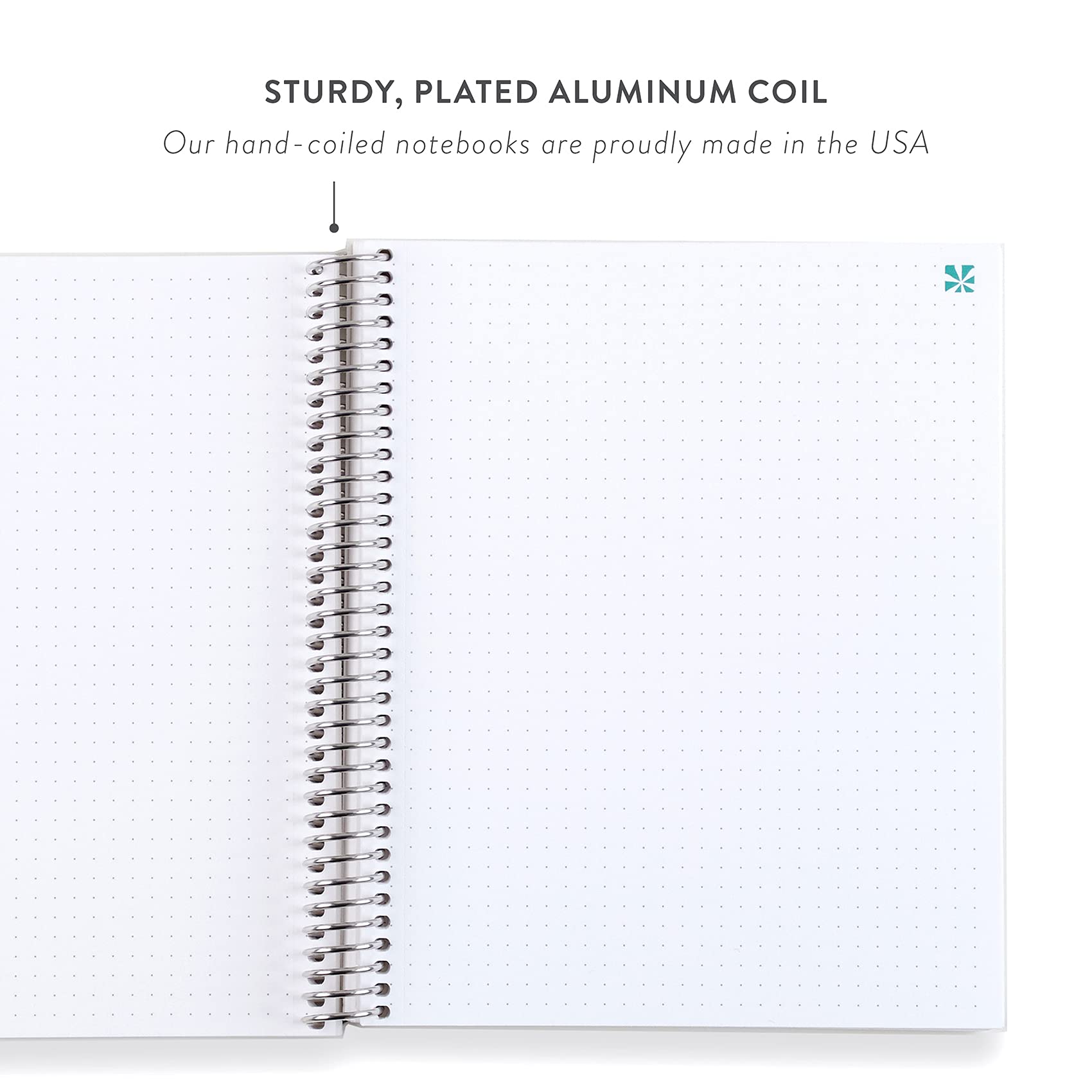 7" x 9" Spiral Bound Dot Grid Journal Notebook - Tie Dye Hearts. 5mm Dot Grid. 160 Page Writing, Drawing & Art Notebook. 80Lb Thick Mohawk Paper. Stickers Included by Erin Condren.