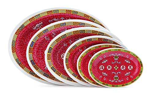G.E.T. M-4050-L Heavy-Duty Shatterproof Plastic Melamine Serving Platter, 9" x 6.5", Longevity (Set of 12)