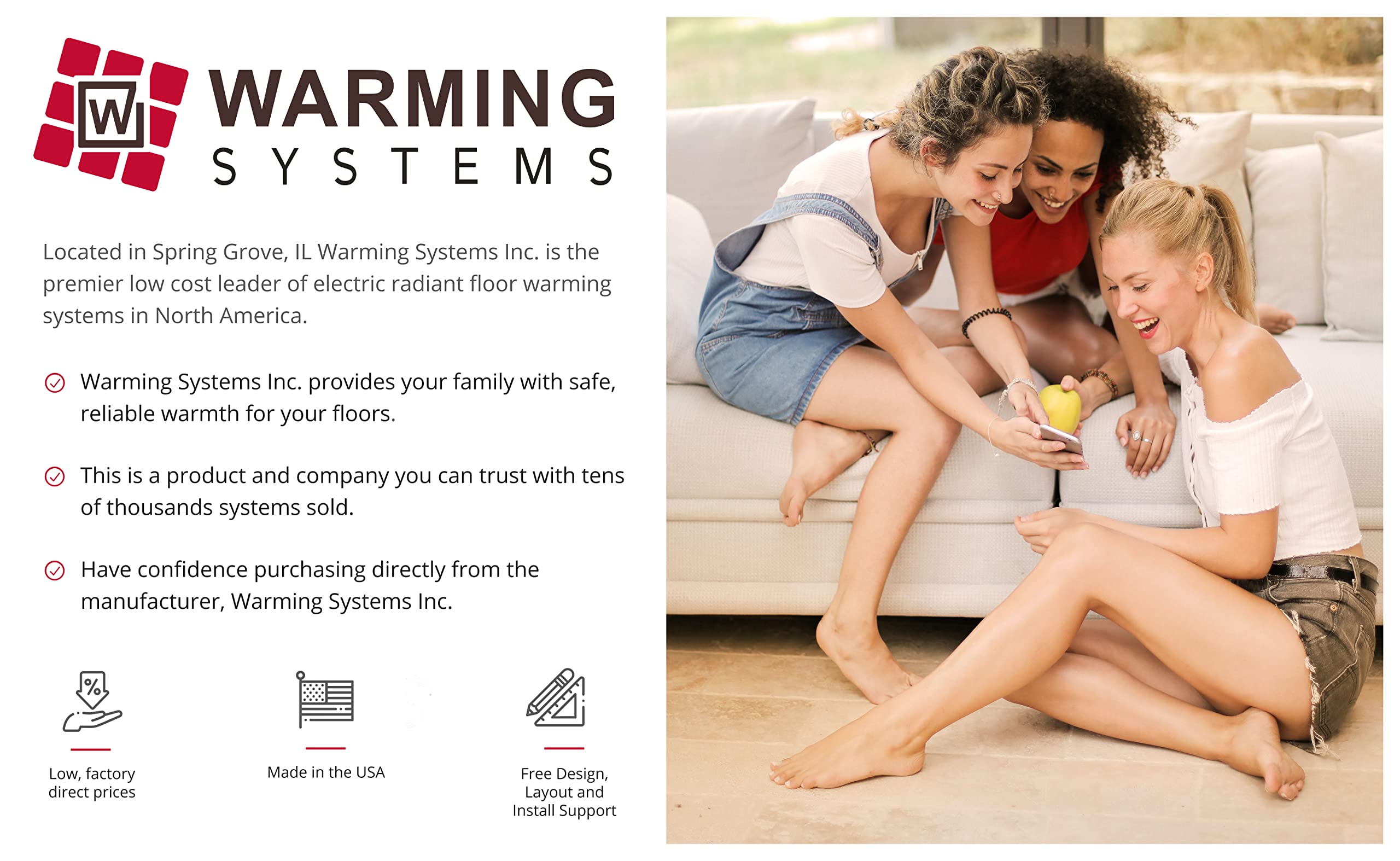 260 Sqft, 240V Cable Electric Radiant Floor Heating System, Heated Floor System, Includes Radiant Floor Heating Thermostat and Sensor. Under Tile Floor Heating System for Heated Floors, Radiant Heat