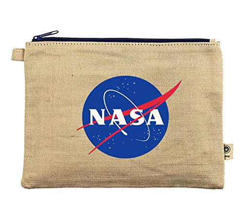 Ink Trendz® NASA Meatball Logo Zipper Hemp Pouch Pencil, Tool Bag Cosmetic Bag (NASA Meatball Logo)