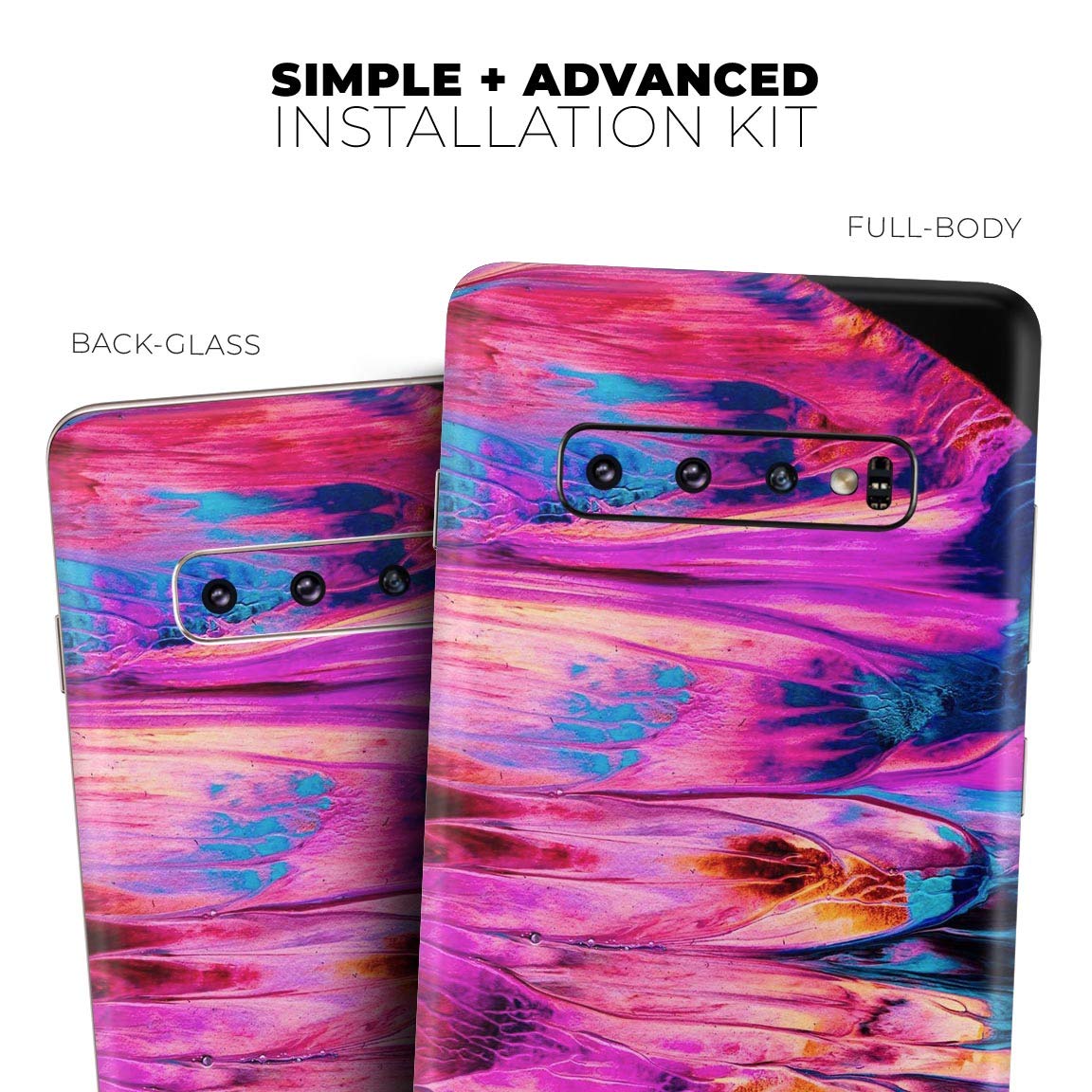 DesignSkinz Liquid Abstract Paint V68 Protective Vinyl Decal Wrap Skin Cover Compatible with The Samsung Galaxy S20 (Screen Trim & Back Glass Skin)
