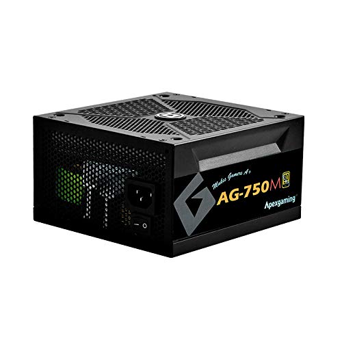 New 2023 80+ Gold Certified Fully Modular 750W High Performance Gaming Power Supply Support RTX3-series & AMD RX6-series GPU ApexGaming AG-750M PSU