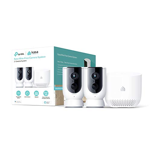 Kasa Home Security Camera System Wireless Outdoor & Indoor Camera by TP-Link, 1080P HD with Siren, Night Vision, Battery Rechargeable, Magnetic Wall Mount, Works w/Alexa & Google Home (KC300S2)