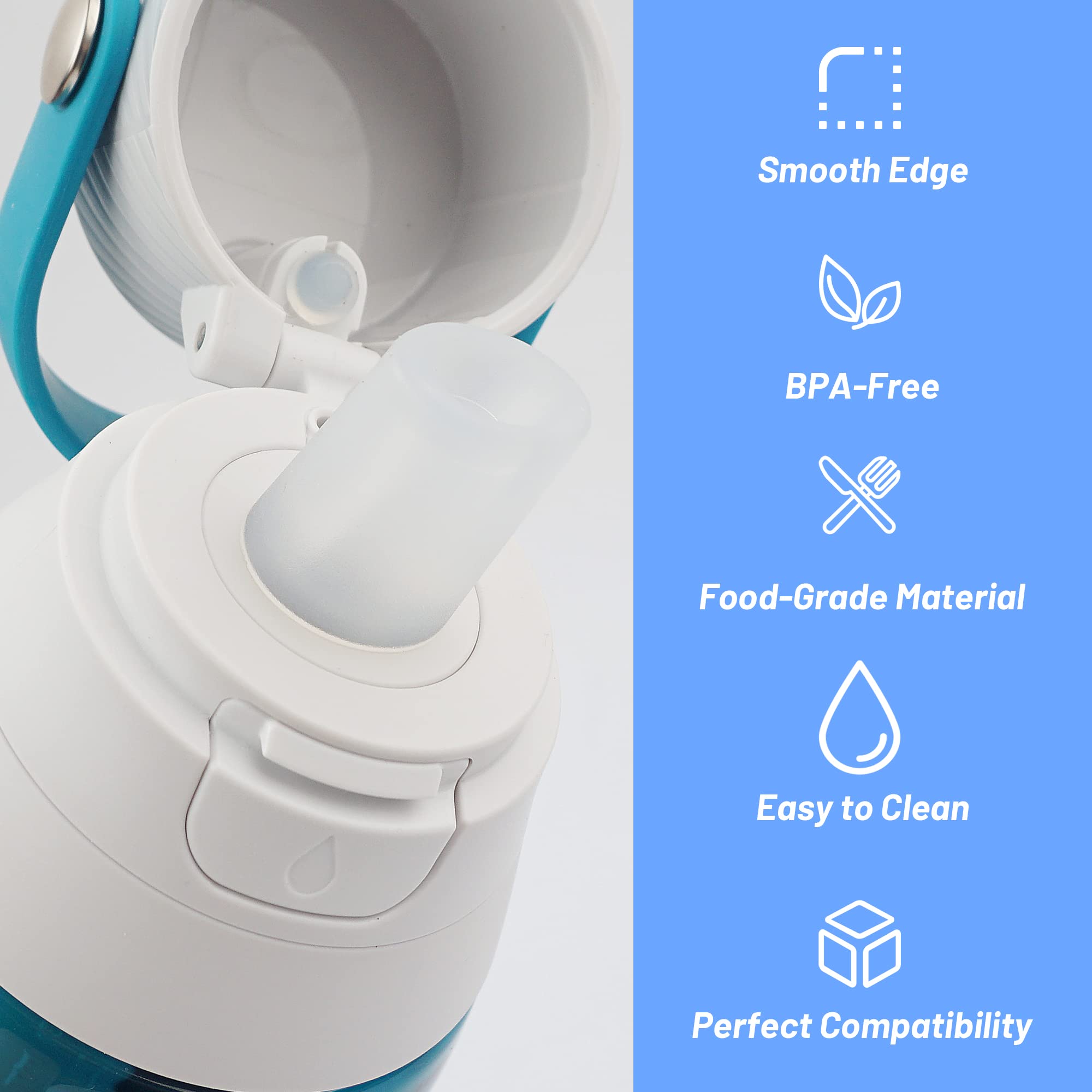 4 Pack Silicone Water Bottle Mouthpiece Replacement Water Valve Filter Water Bottles Replacement for Brita Water Bottle