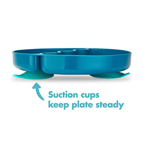 The First Years Disney Mickey Mouse Baby Suction Plate - Divided Toddler Plates with Suction - Kids Plates Made Without BPA