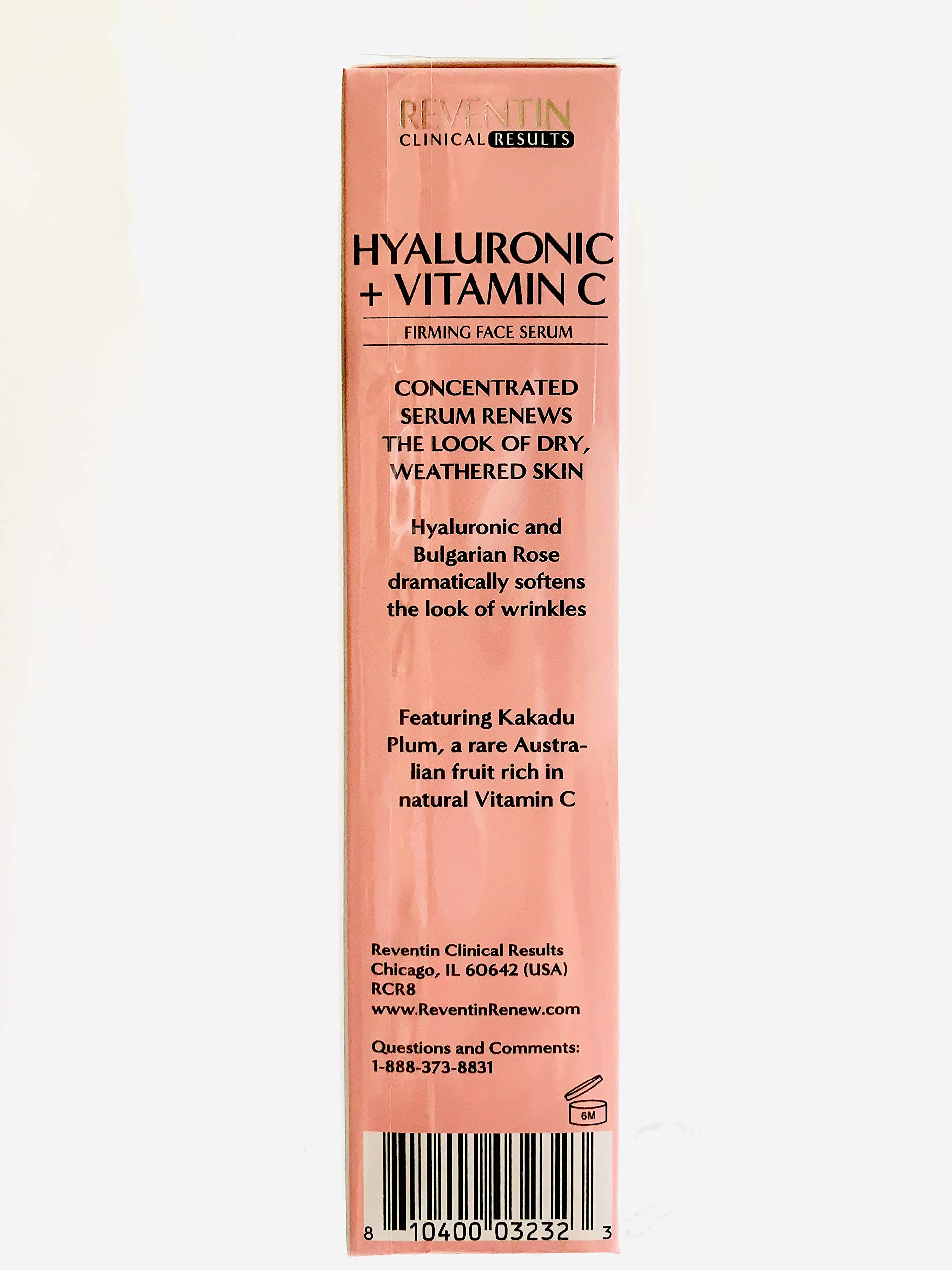 Reventin Clinical Results Hyaluronic+Vitamin C 88% Moisture
