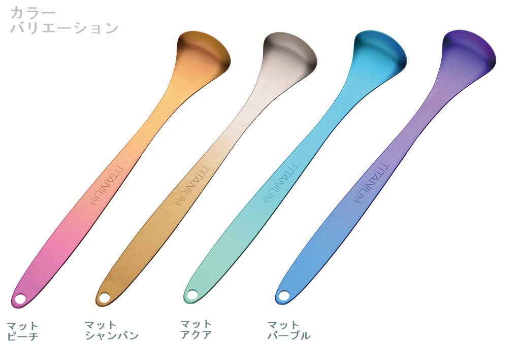 TE to TE KT-31 Pure Titanium Japanese Tongue Cleaner, Moss & Premium II, Matte Peach, Total Length 5.9 inches (150 mm) (Matte Peach)