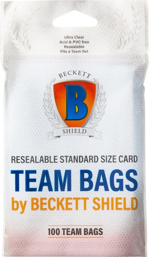 Beckett Shield Standard Size Card Sleeves – Resealable Team Bags 100CT – MTG Card Sleeves are Smooth & Tough – Compatible with Pokemon, Yugioh, & Magic The Gathering Card Sleeves
