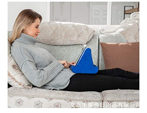 Pillow Foam Laptop Tablet Lapdesk Multifunction Tablet Stand Holder Stand Lap Rest Cushion for Ipad with Bag (Light Blue)