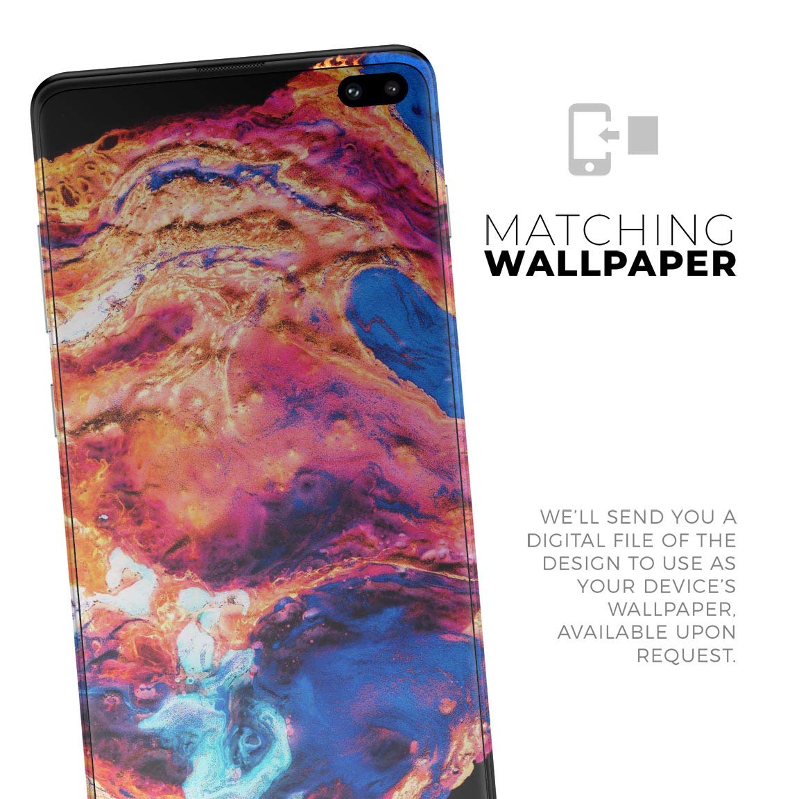 DesignSkinz Liquid Abstract Paint V72 Protective Vinyl Decal Wrap Skin Cover Compatible with The Samsung Galaxy S20 (Screen Trim & Back Glass Skin)