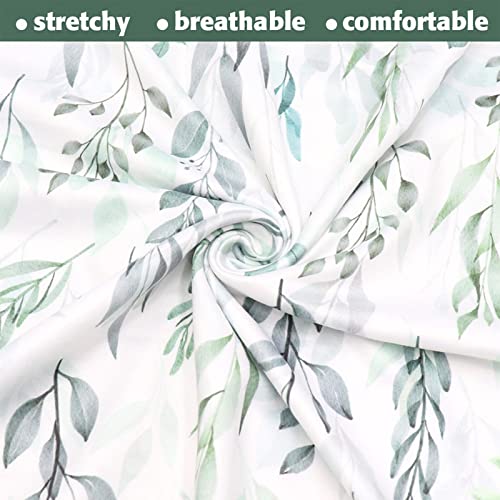 DILIMI Nursing Pillow Cover Stretchy Removable Cover for Breastfeeding Pillows, Ultra Soft Comfortable Slipcover for Baby Girl and Boy, Green Leaf