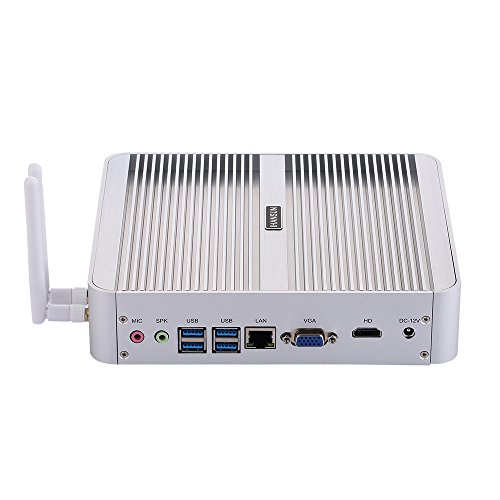 HUNSN Fanless Mini PC, Desktop Computer, HTPC, Kodi Box, Windows 11 or Linux Ubuntu, I5 8250U 8260U 8259U 8265U 8269U 8350U, BM07, VGA, HDMI, 4 x USB3.0, 4 x USB2.0, LAN, 8G RAM, 128G SSD
