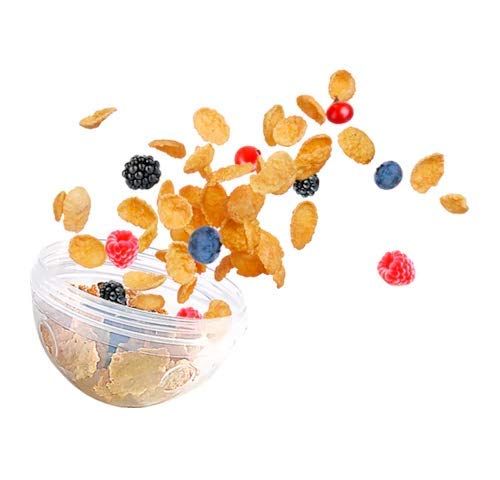 Titiz 20 oz Cereal On the Go Cups Portable Lux Yogurt Cereal To-Go Container with Top Lid Granola & Fruit Compartment (Red)