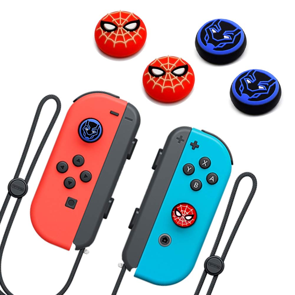 2Pcs Analog Thumb Grip Stick Cover, Dualsense Wireless Controllers Game Remote Joystick Cap, Non-Slip Silicone Handle Protection Cover Compatible with Nintendo Switch&Nintendo Switch Lite (B)