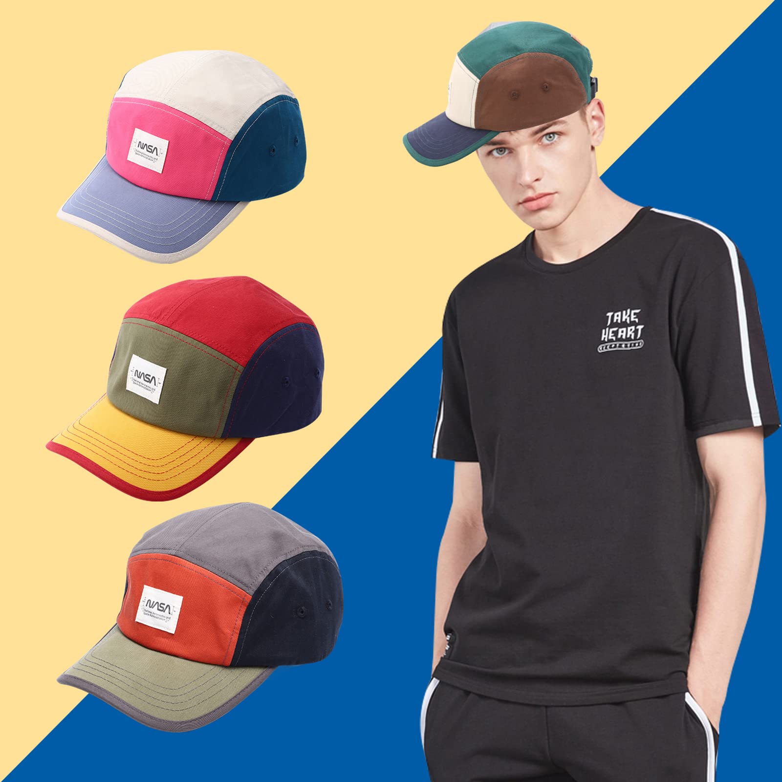 4 Packs Workout Cotton Baseball Caps Adjustable Washable Snapback Hat Fashion Colorful Golf Cap for Women Men All Season